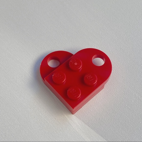 Hand Crafted | Jewelry | Red Lego Heart Necklace For Couples Be | Poshmark